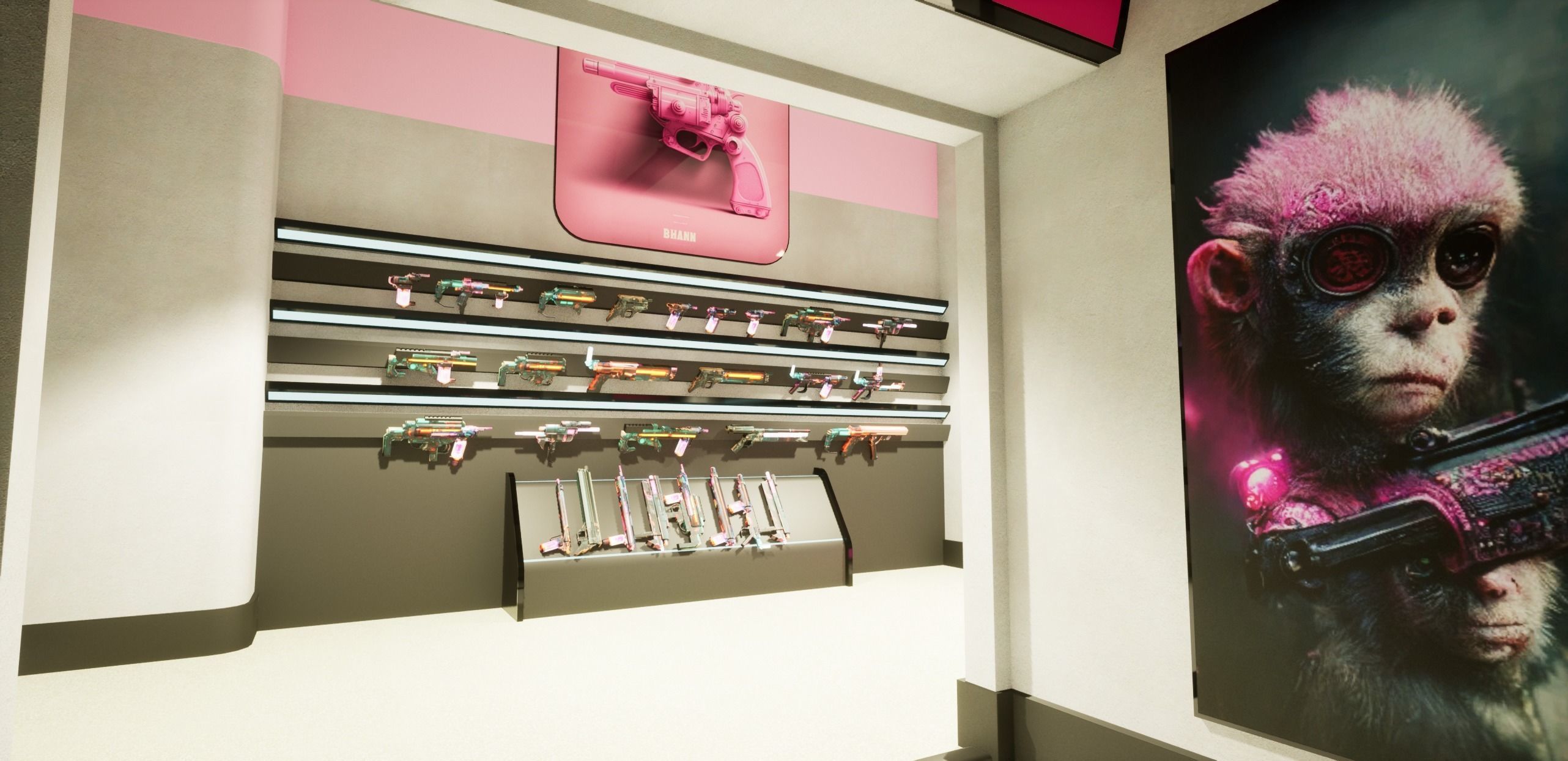 Cyberpunk Gun Shop 3D model | CGTrader