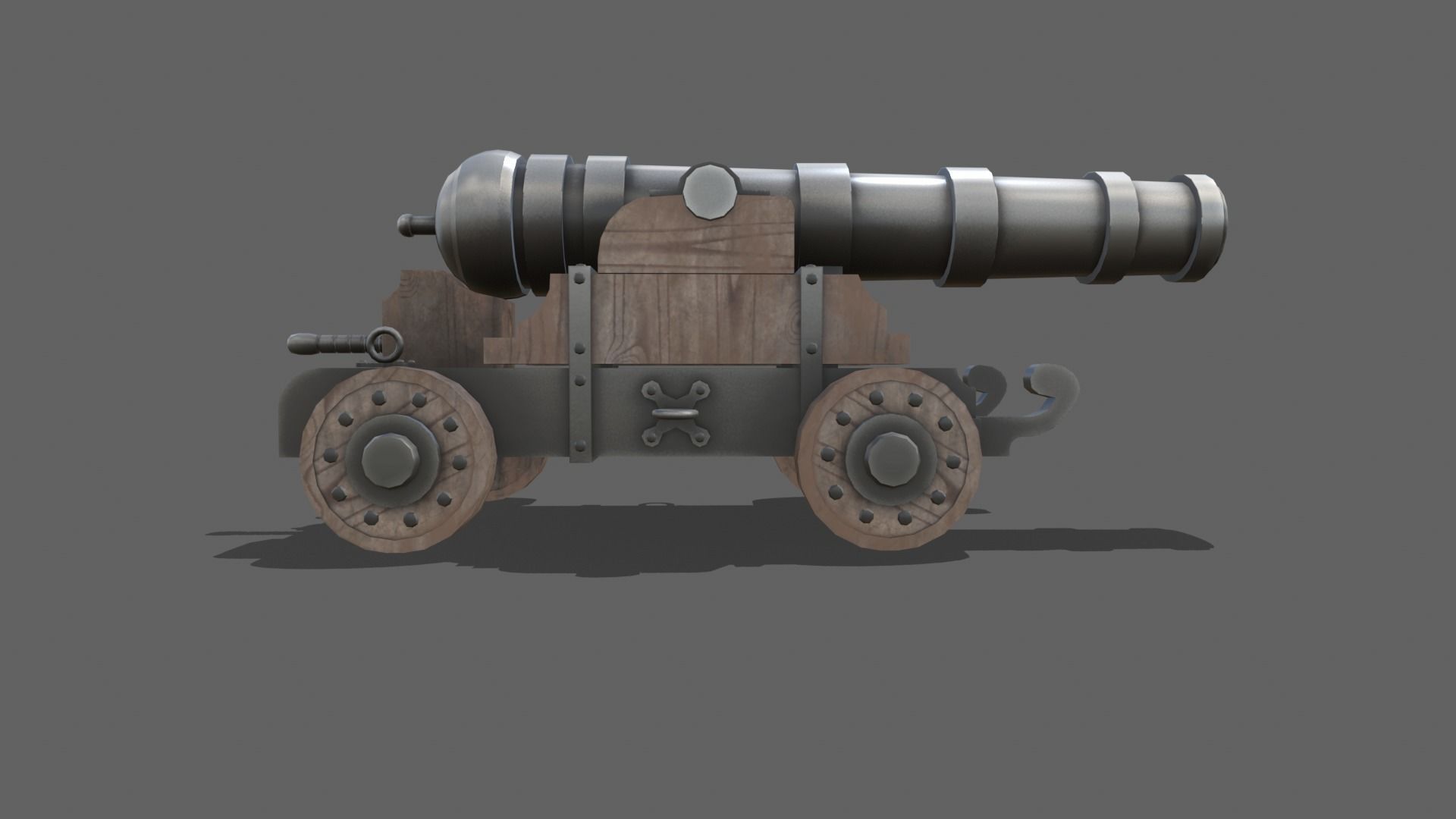 3D model mediavel style cannon VR / AR / low-poly | CGTrader