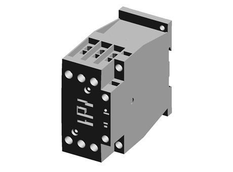 Contactor, 3-pole+1N/C, 11kW free 3D model | CGTrader