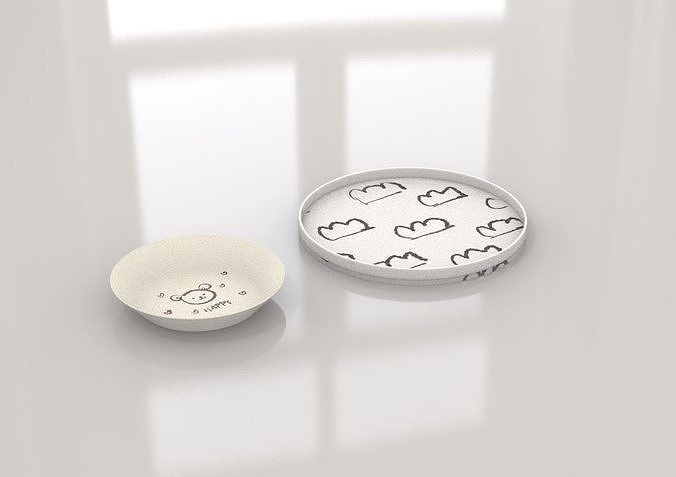 cute dishes 3D model 3D printable | CGTrader