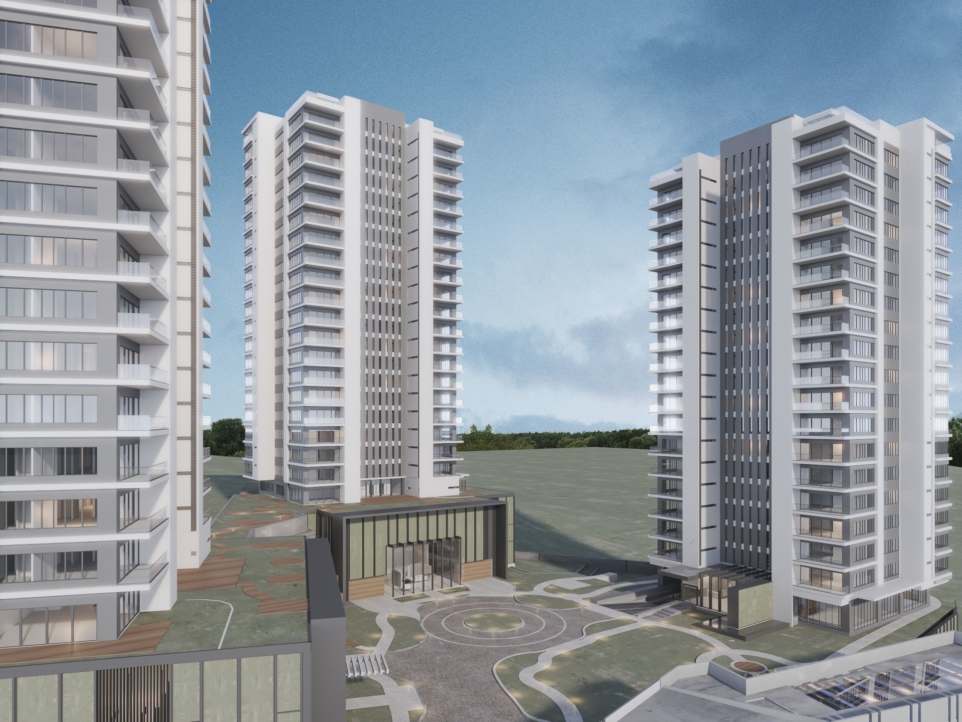 Mixed Use building towers 3D model | CGTrader