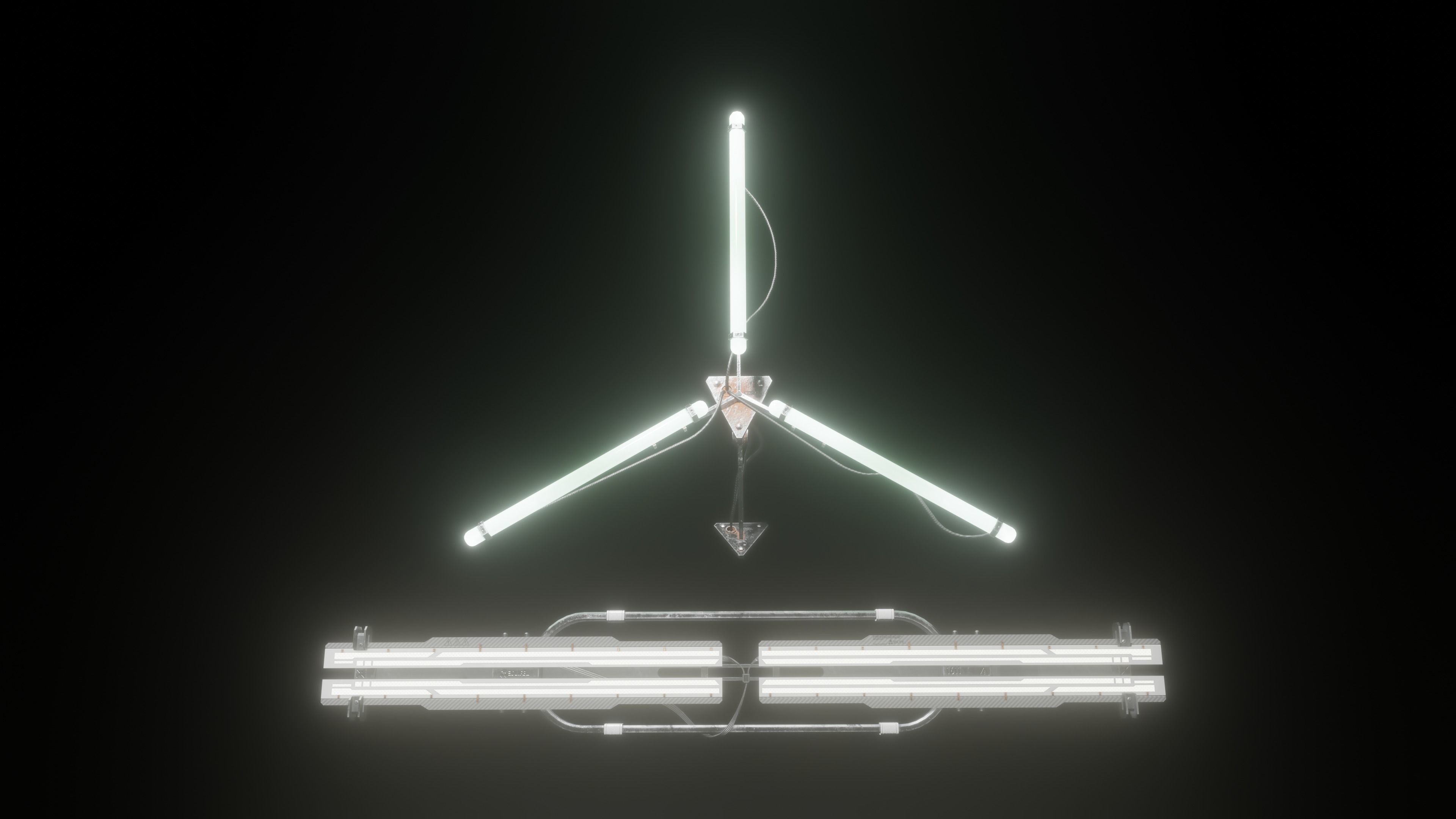 3D Model Collection Cyberpunk Lamps VR / AR / low-poly | CGTrader