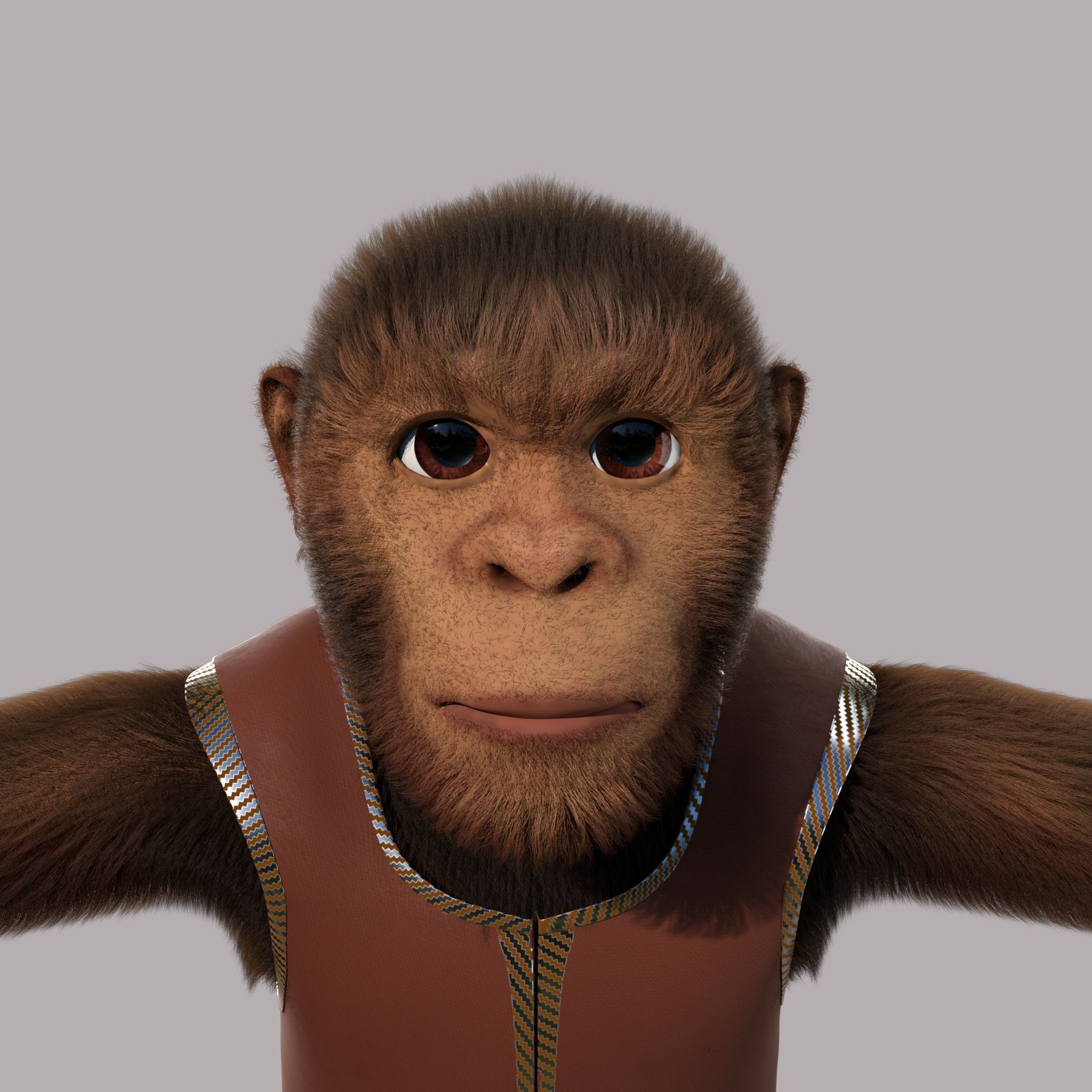 Cartoon Monkey Rigged 3D model rigged | CGTrader