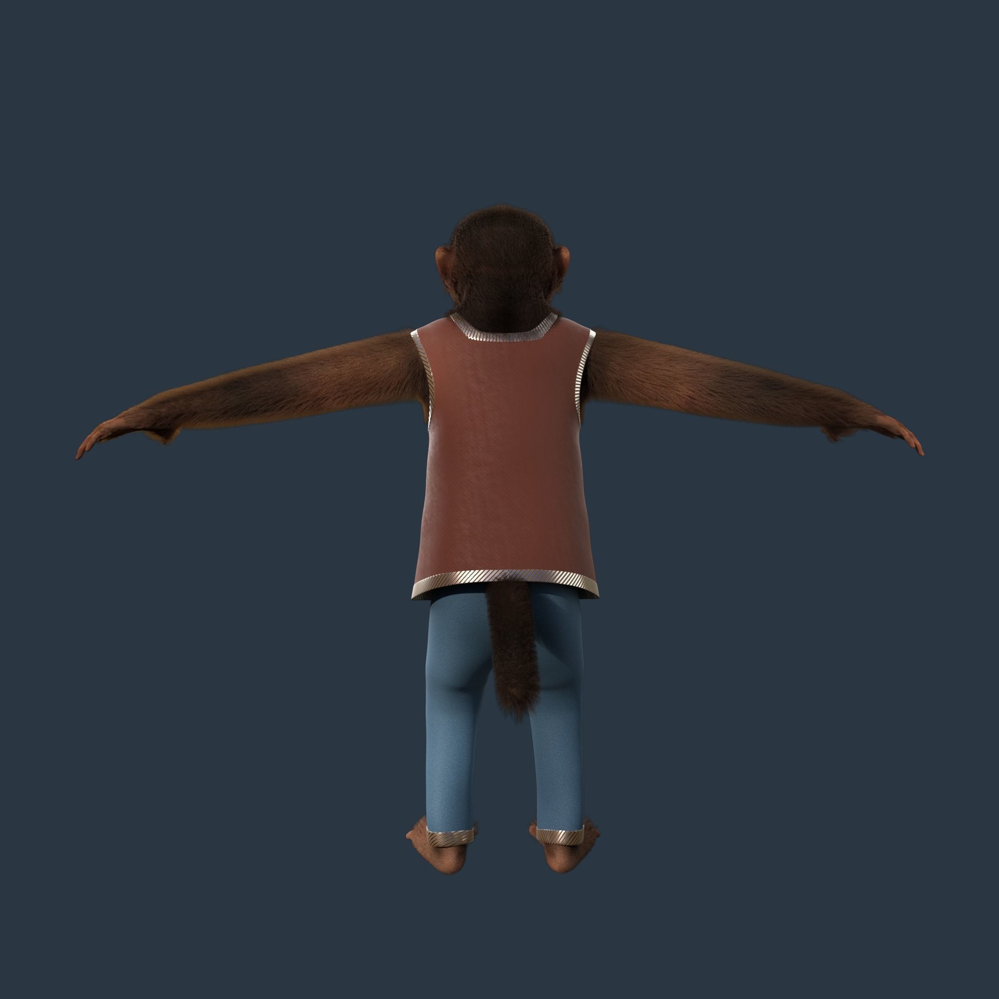 Cartoon Monkey Rigged 3D model rigged | CGTrader