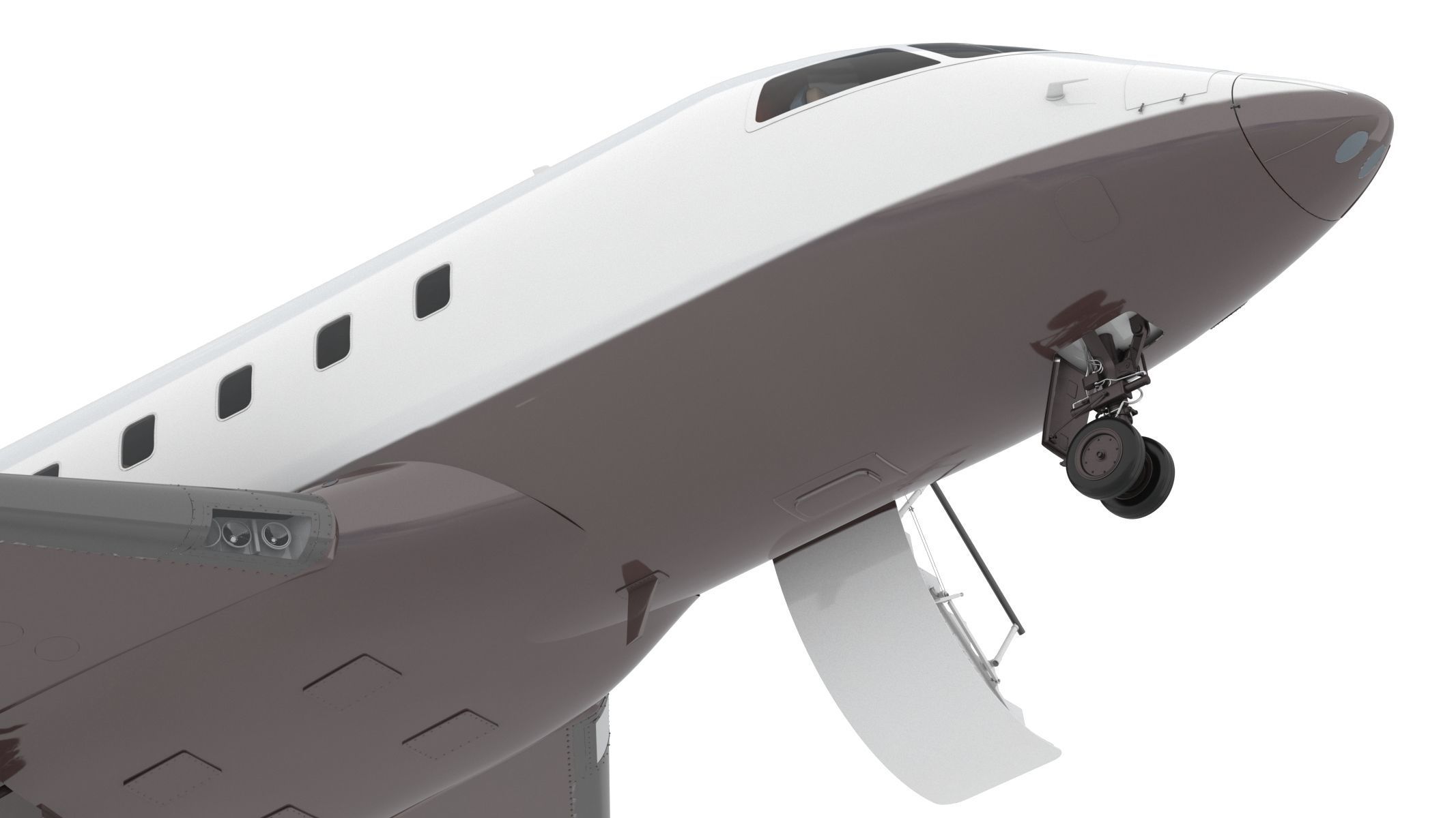 Bombardier Challenger 600 with Full Interior and Cockpit 3D model ...