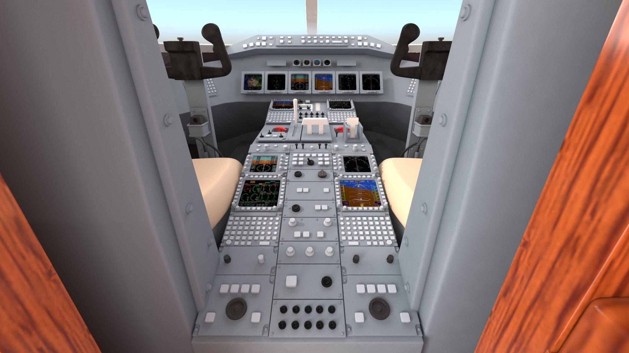 Bombardier Challenger 600 with Full Interior and Cockpit 3D model ...