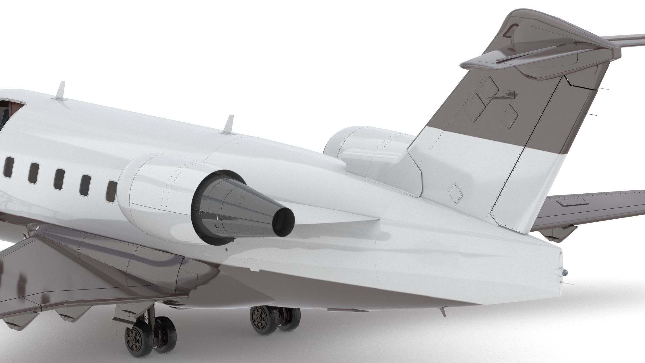 Bombardier Challenger 600 with Full Interior and Cockpit 3D model ...