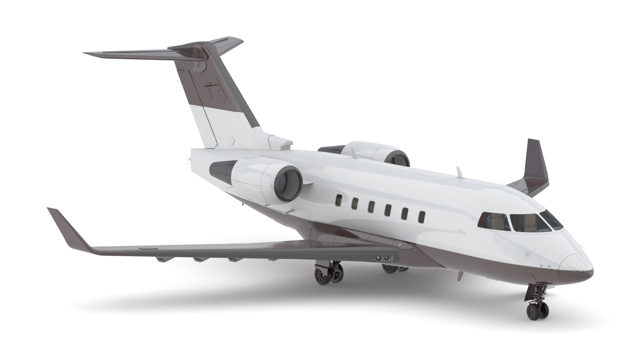 Bombardier Challenger 600 with Full Interior and Cockpit 3D model ...