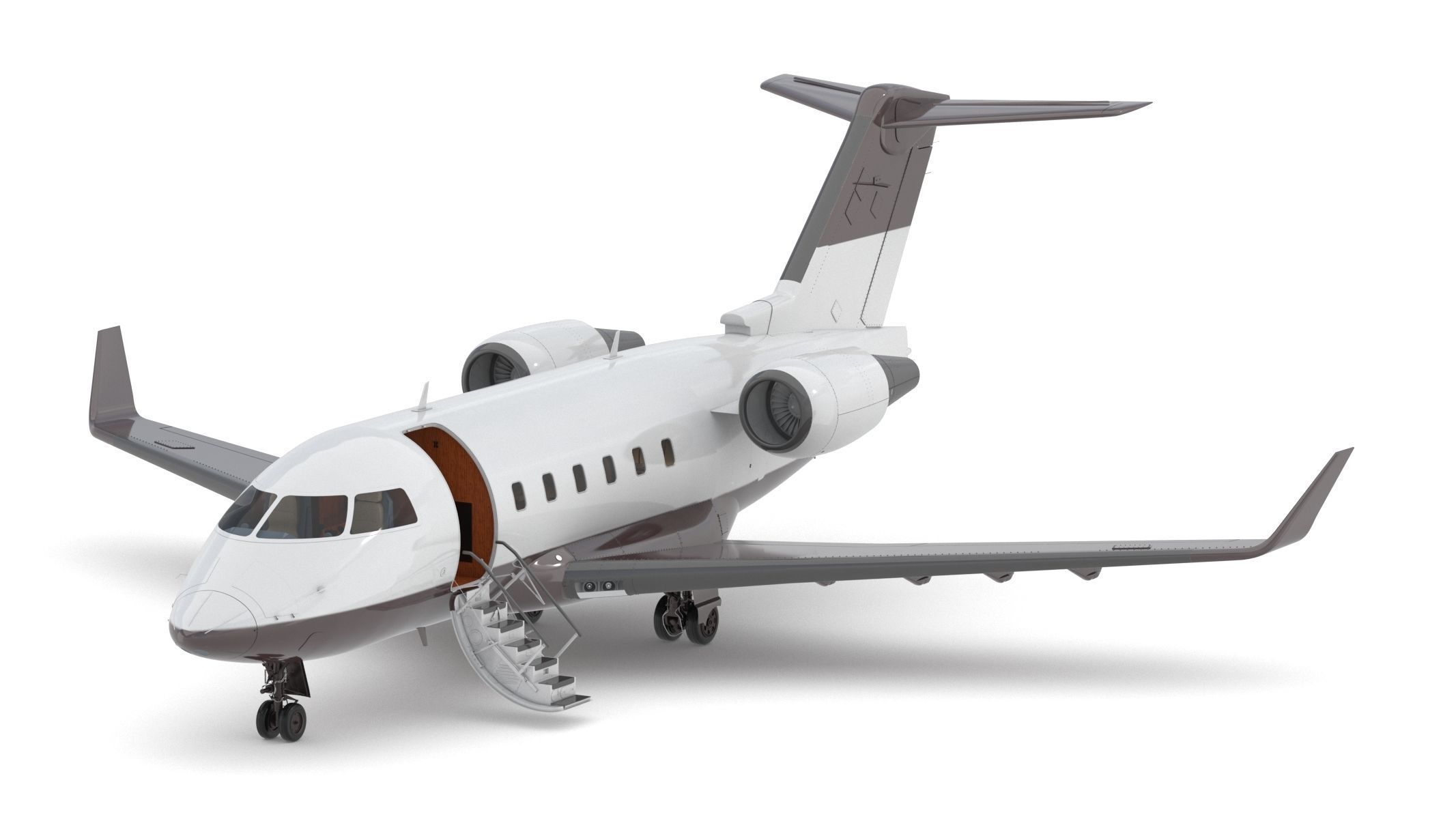 Bombardier Challenger 600 with Full Interior and Cockpit 3D model ...