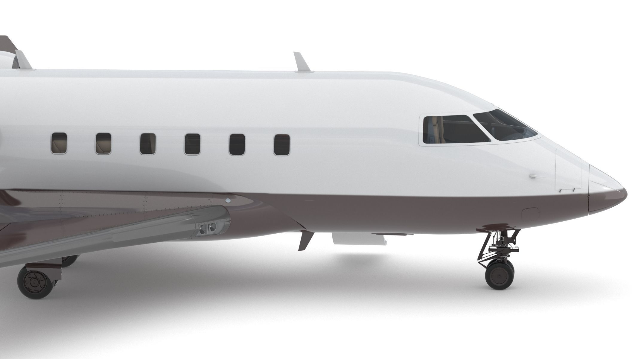 Bombardier Challenger 600 with Full Interior and Cockpit 3D model ...
