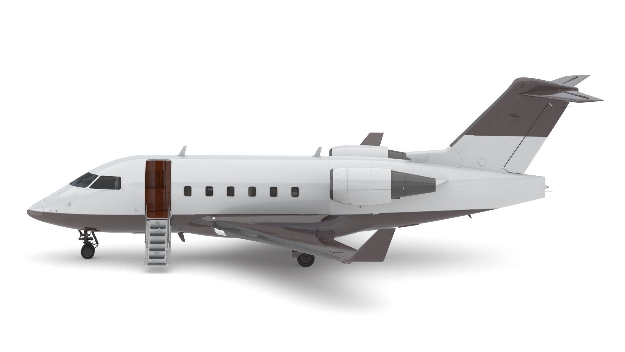 Bombardier Challenger 600 with Full Interior and Cockpit 3D model ...