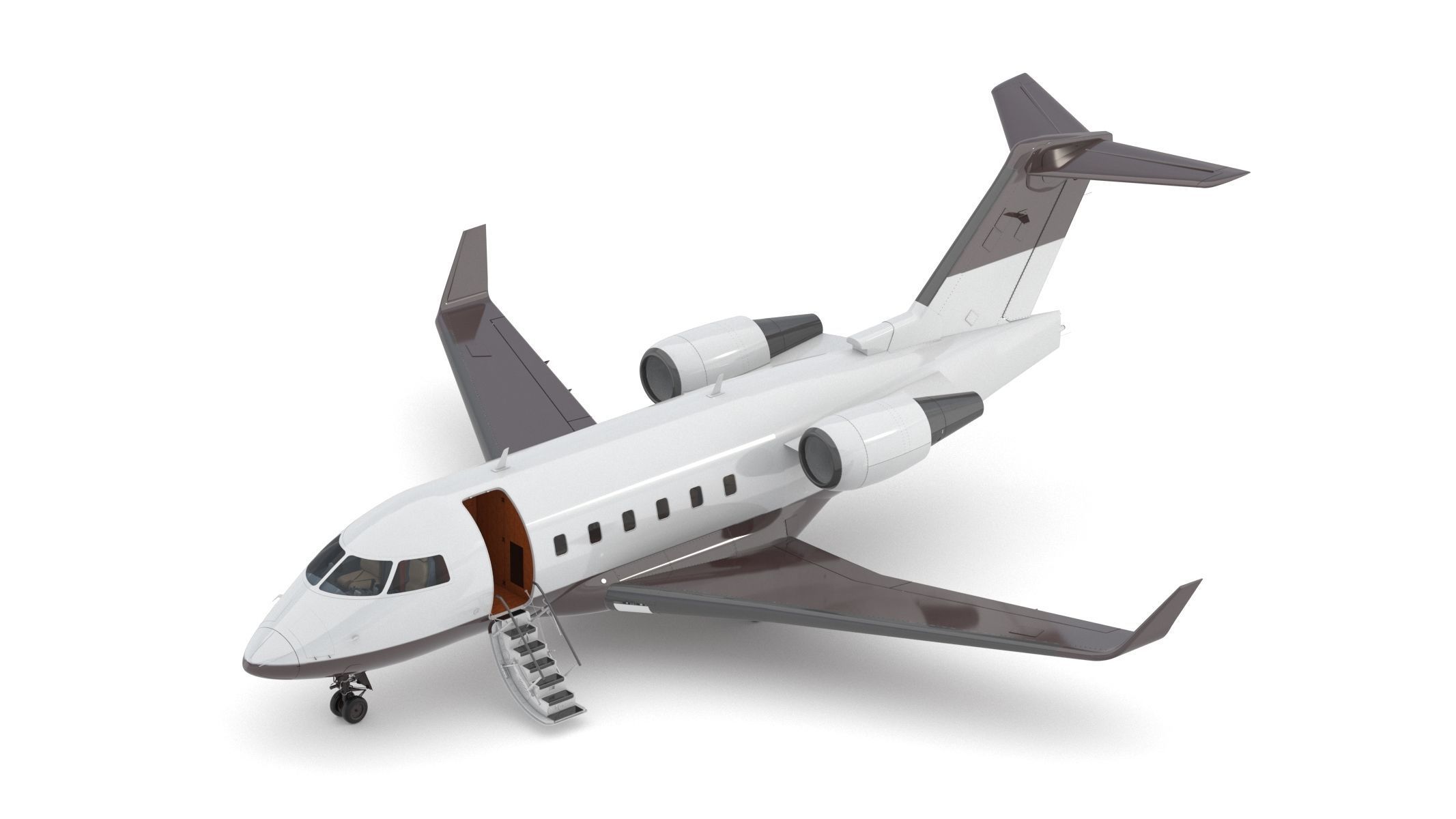 Bombardier Challenger 600 with Full Interior and Cockpit 3D model ...