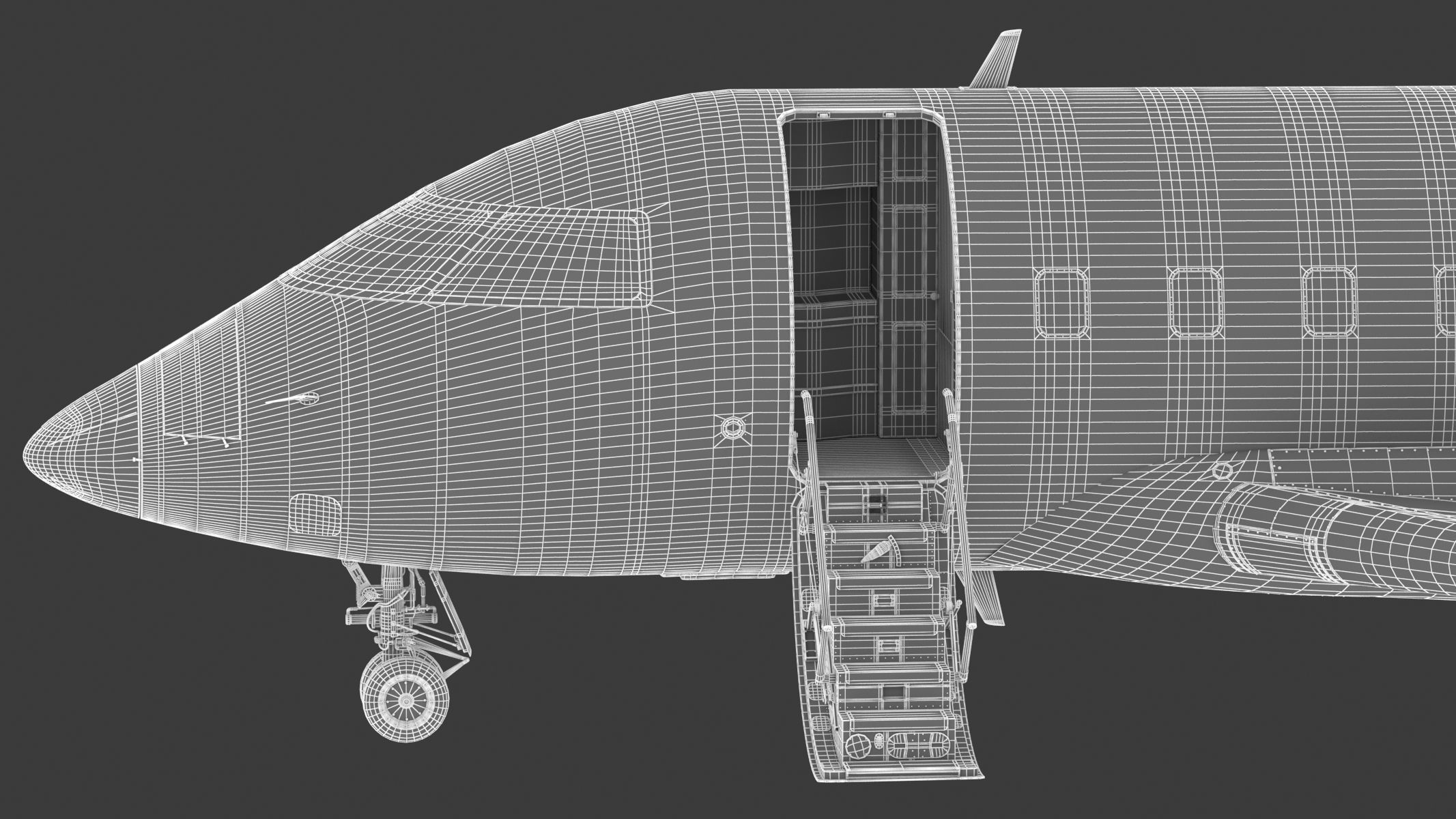 Bombardier Challenger 600 with Full Interior and Cockpit 3D model ...