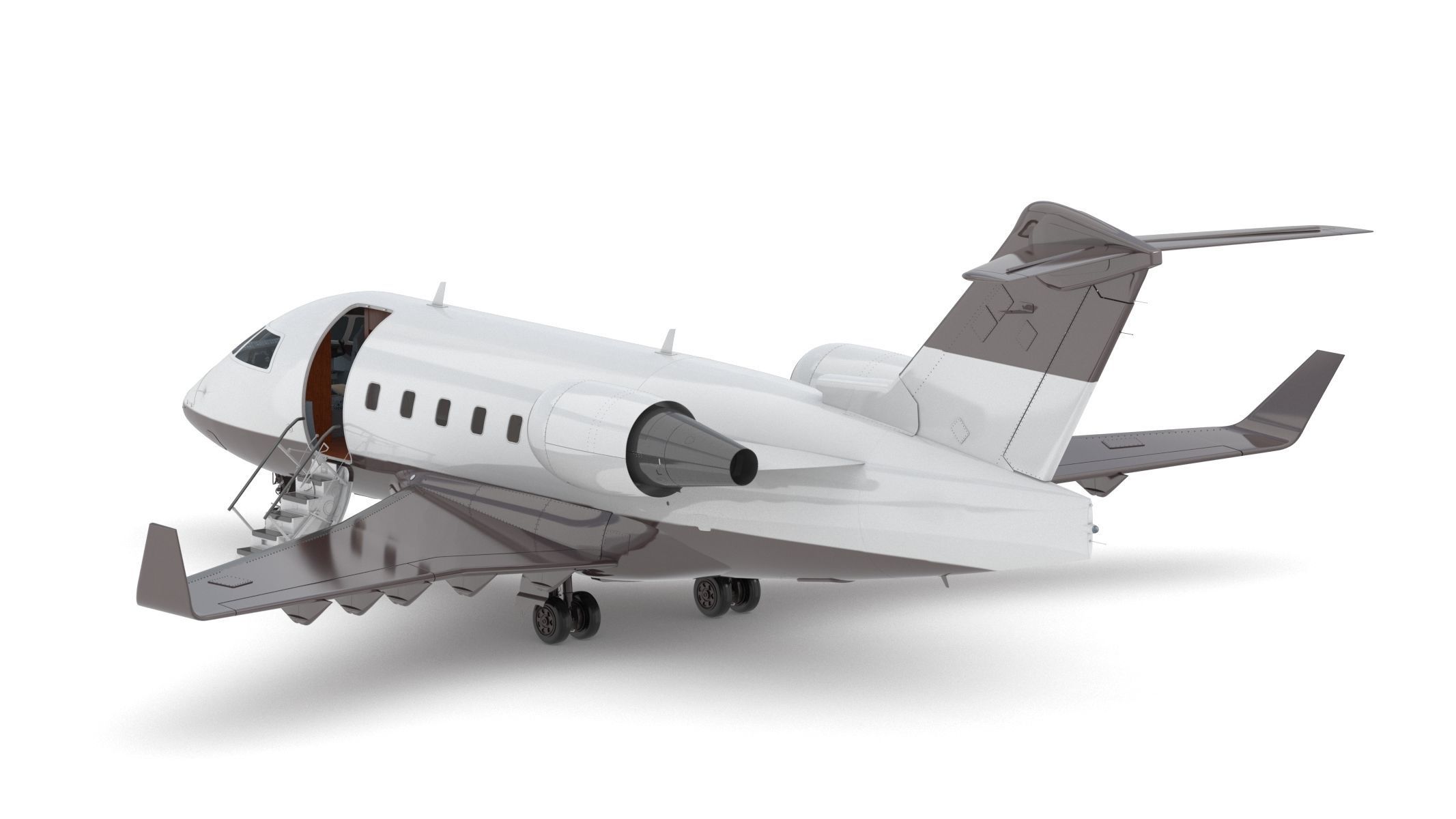 Bombardier Challenger 600 with Full Interior and Cockpit 3D model ...