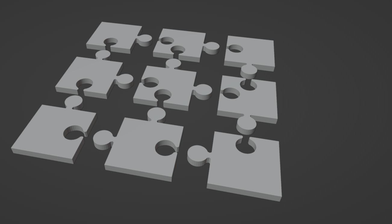 Basic Puzzle Pieces 3D model | CGTrader