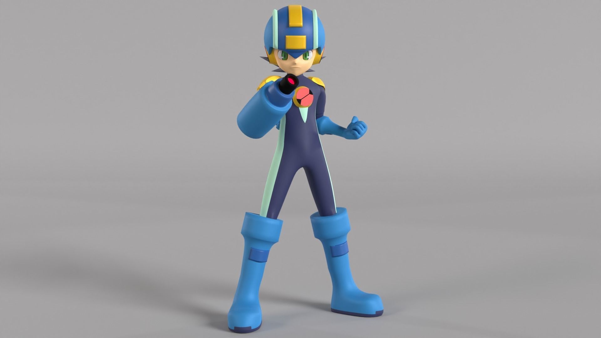 MegaMan EXE - Megaman Battle Network 3D model rigged | CGTrader