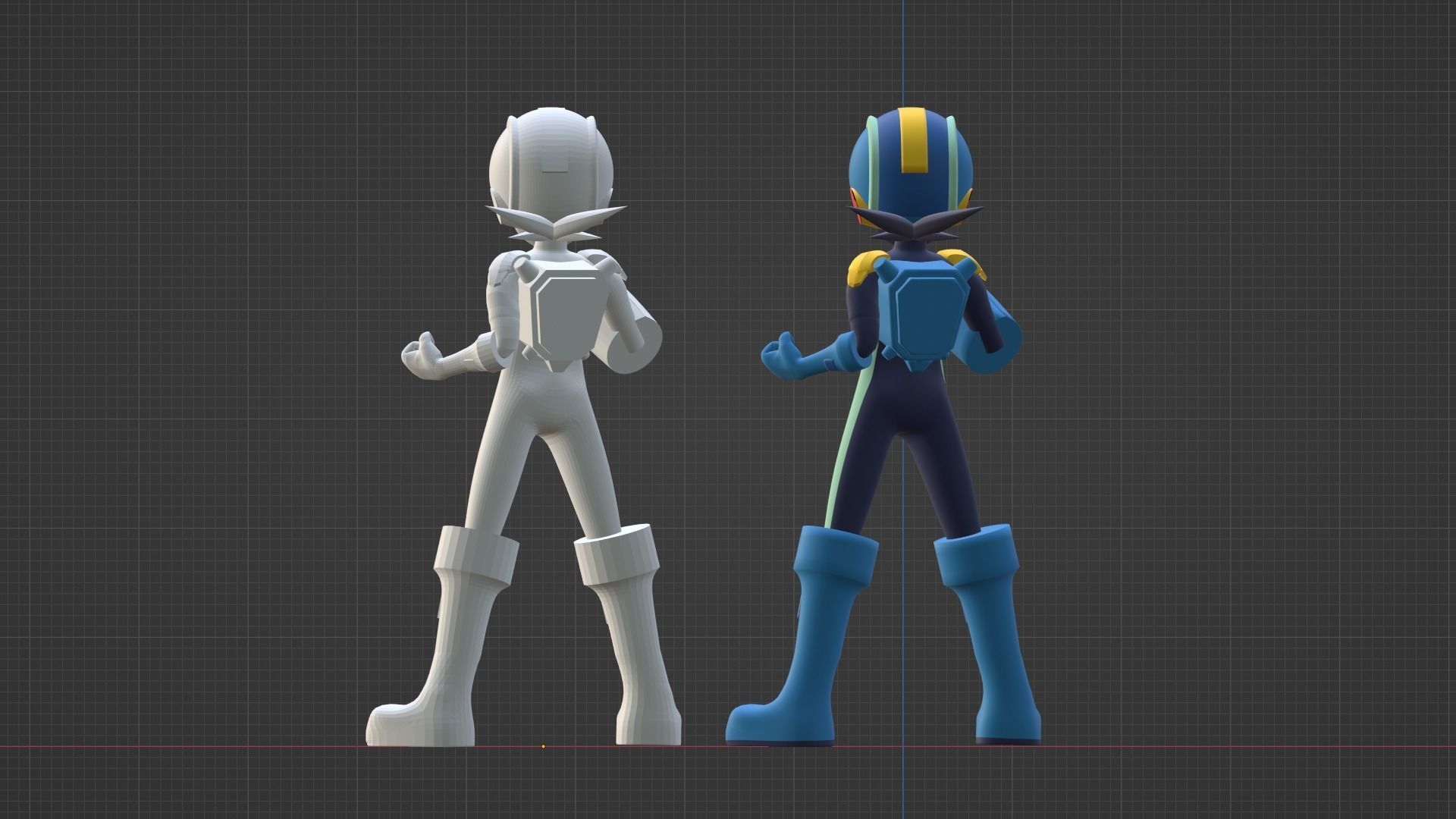 MegaMan EXE - Megaman Battle Network 3D model rigged | CGTrader