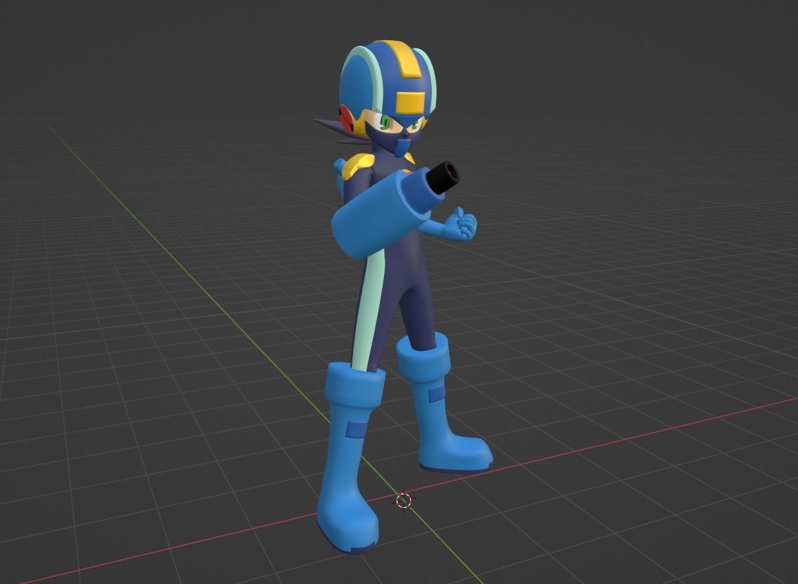 MegaMan EXE - Megaman Battle Network 3D model rigged | CGTrader