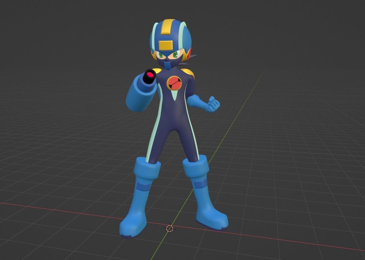 MegaMan EXE - Megaman Battle Network 3D model rigged | CGTrader