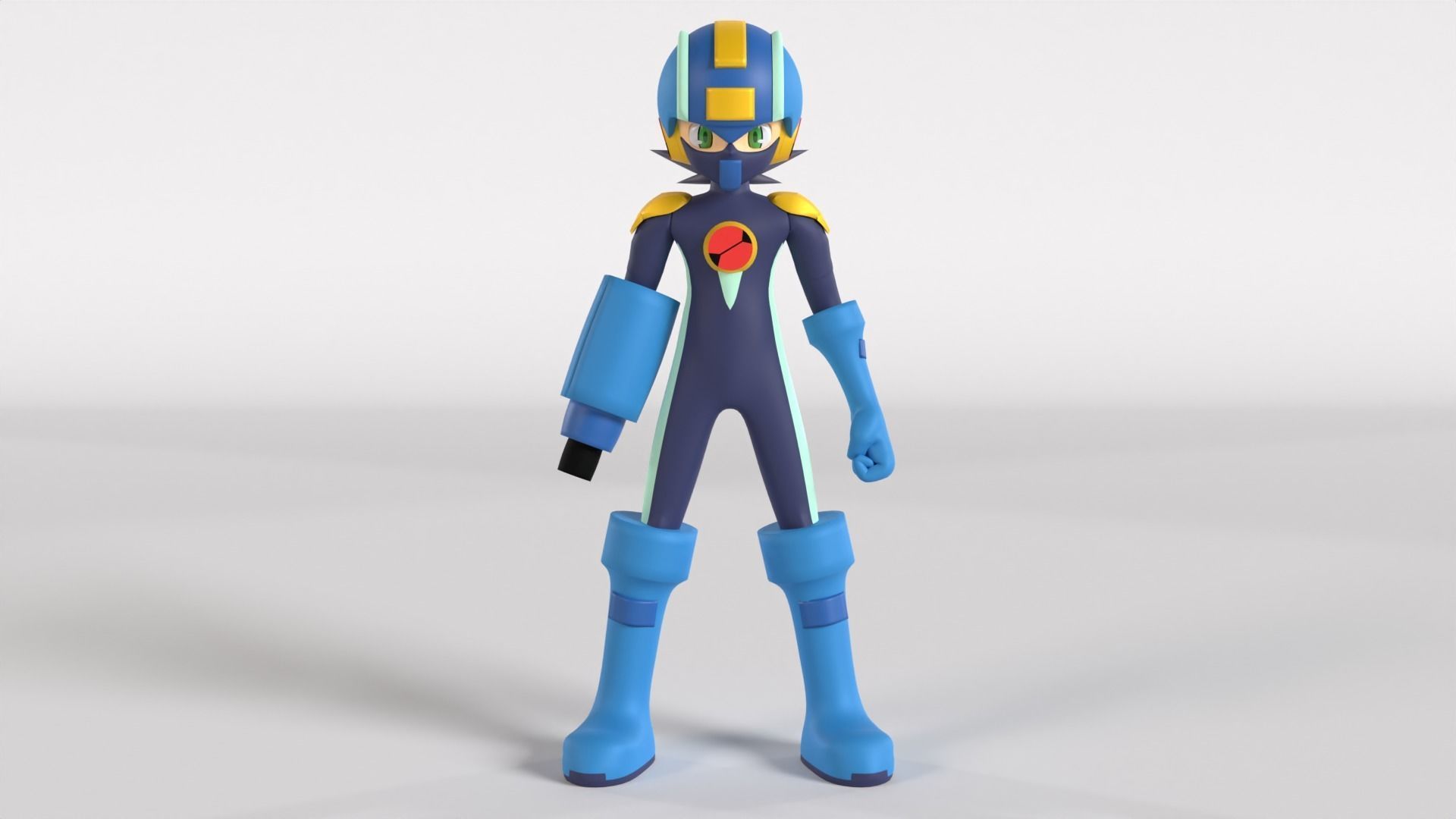 MegaMan EXE - Megaman Battle Network 3D model rigged | CGTrader