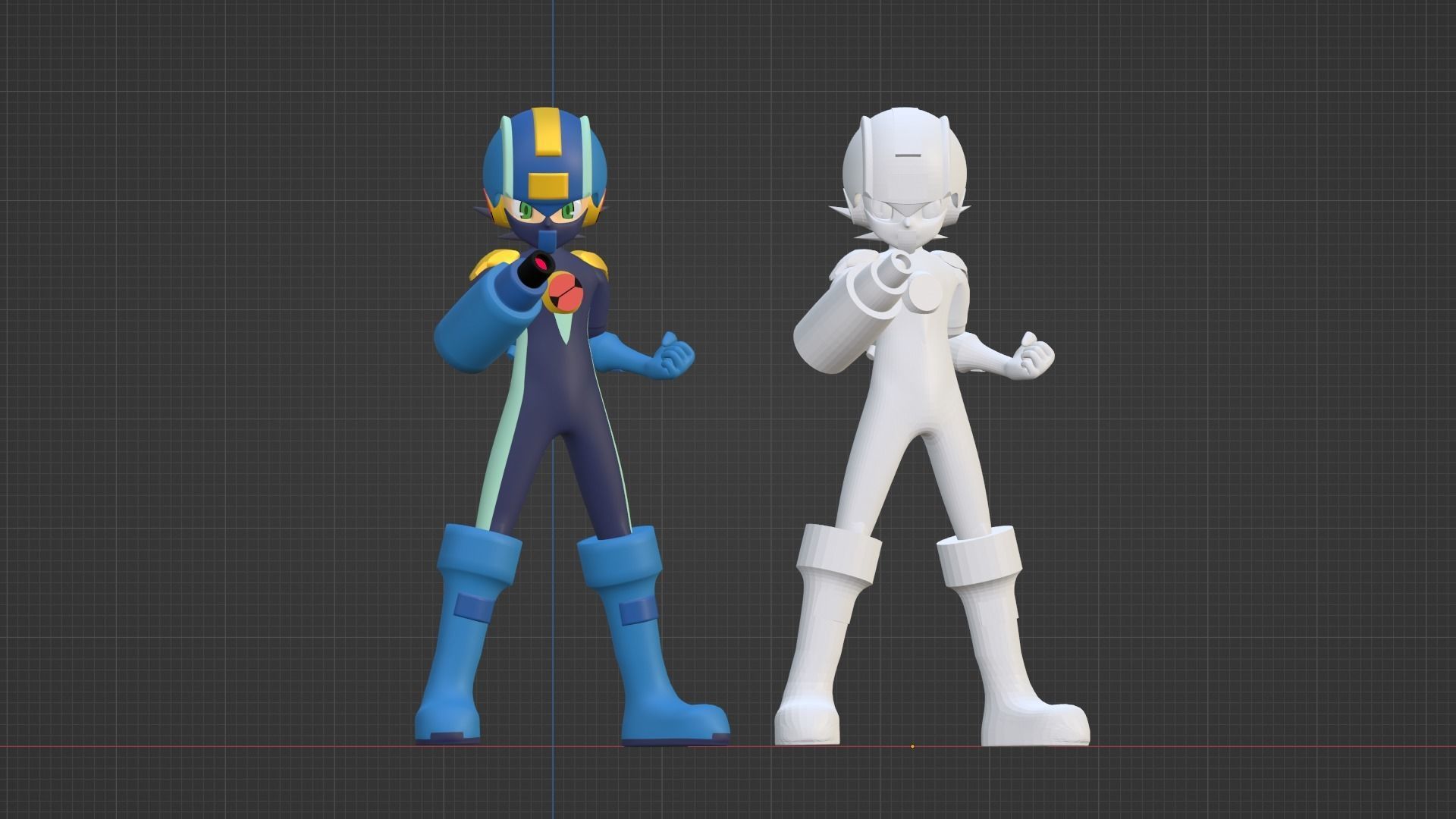 MegaMan EXE - Megaman Battle Network 3D model rigged | CGTrader