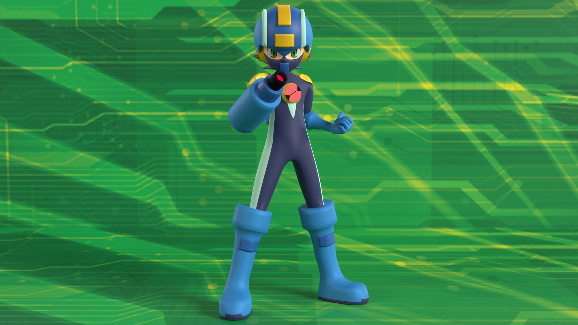 MegaMan EXE - Megaman Battle Network 3D model rigged | CGTrader