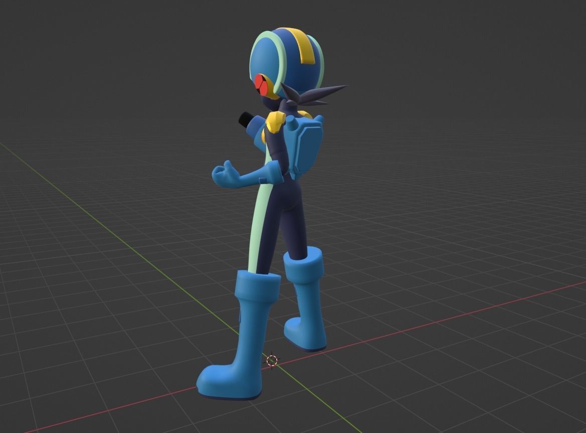 MegaMan EXE - Megaman Battle Network 3D model rigged | CGTrader