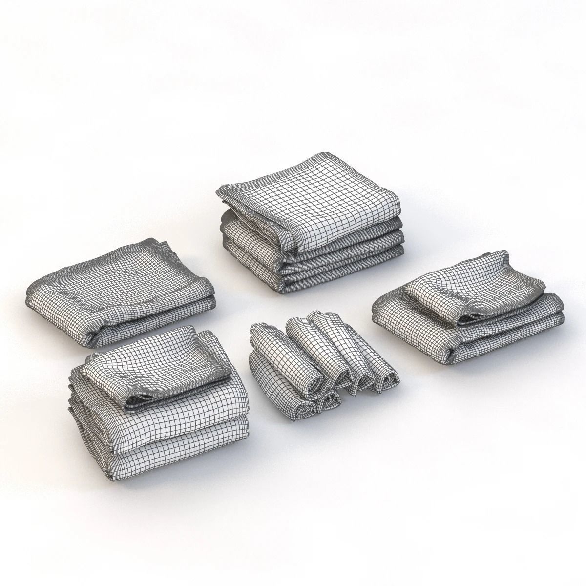 Shower Towels 3D model | CGTrader