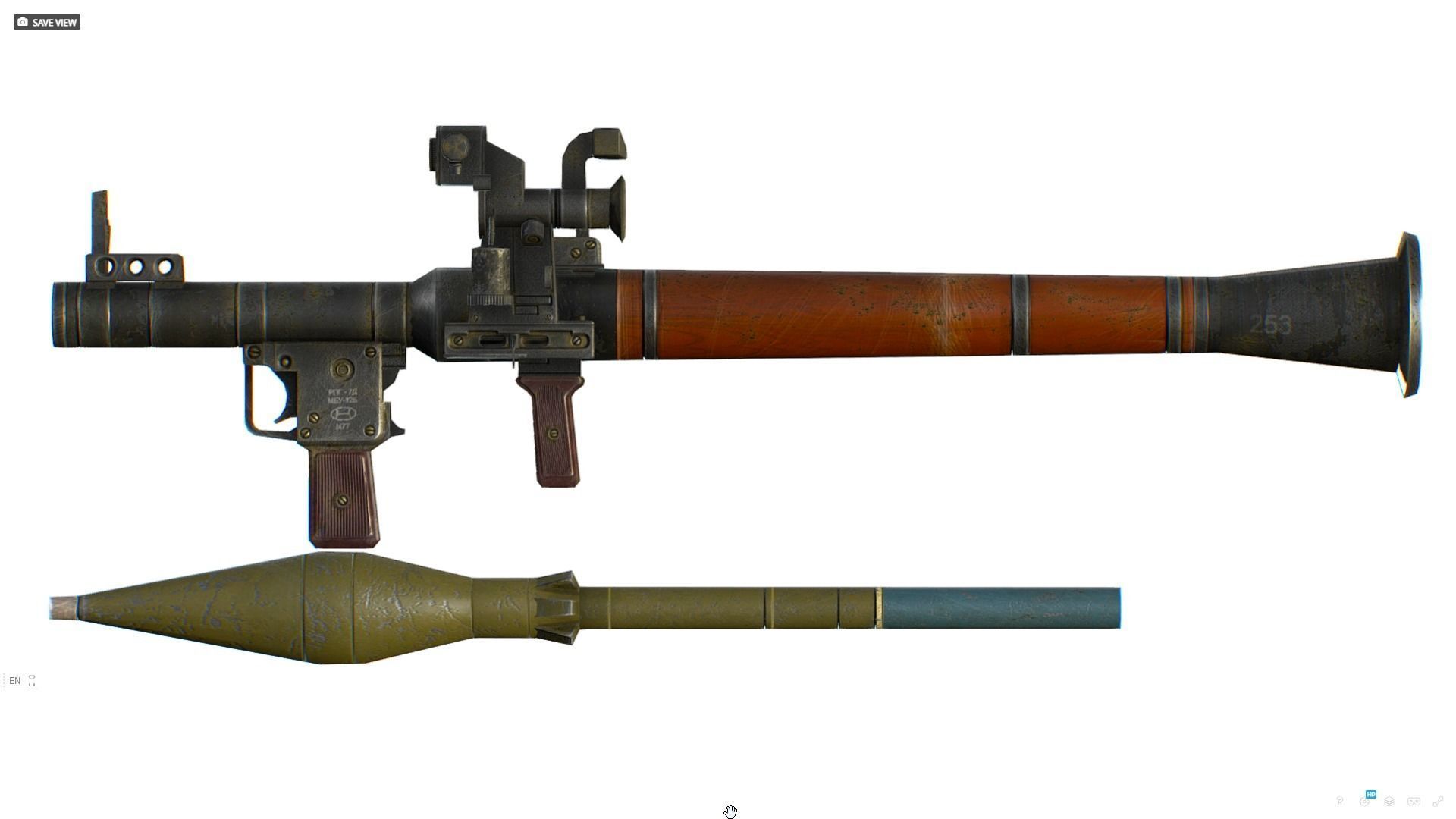 3D model USSR Rocket Propelled Launcher Grenade - RPG VR / AR / low-poly | CGTrader