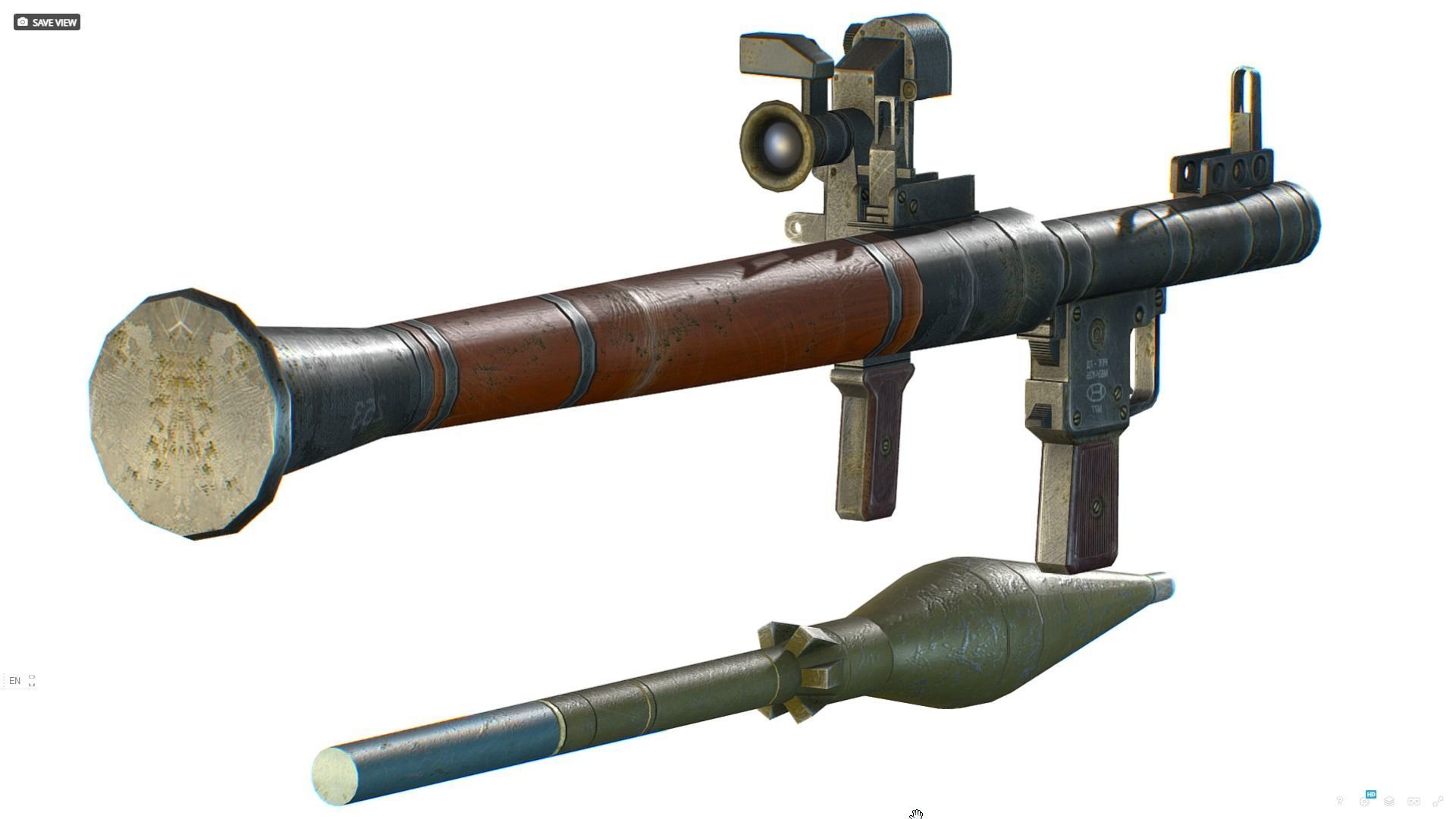 3D model USSR Rocket Propelled Launcher Grenade - RPG VR / AR / low-poly | CGTrader