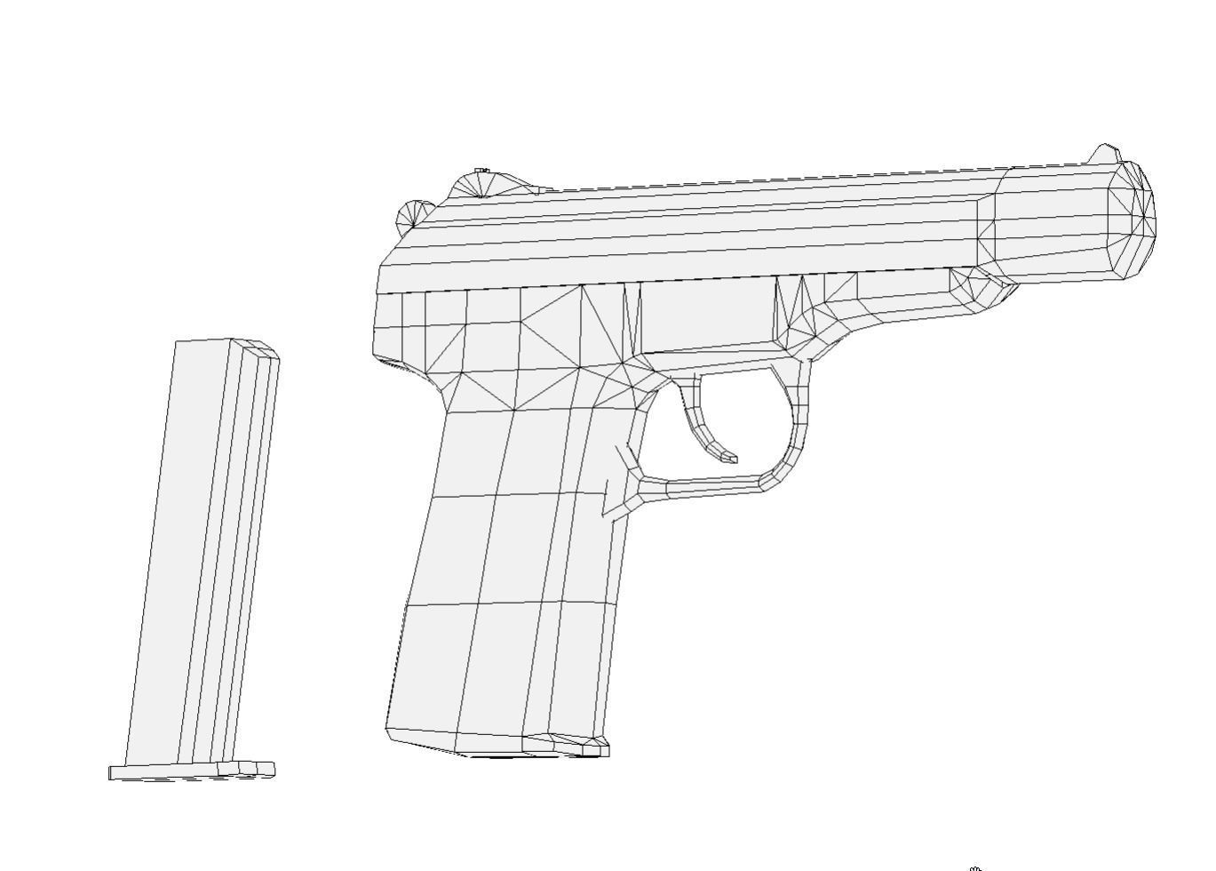 3D model USSR Stechkin Automatic Pistol - APS VR / AR / low-poly | CGTrader