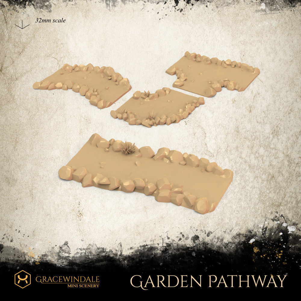 Garden Pathway 3D model 3D printable | CGTrader