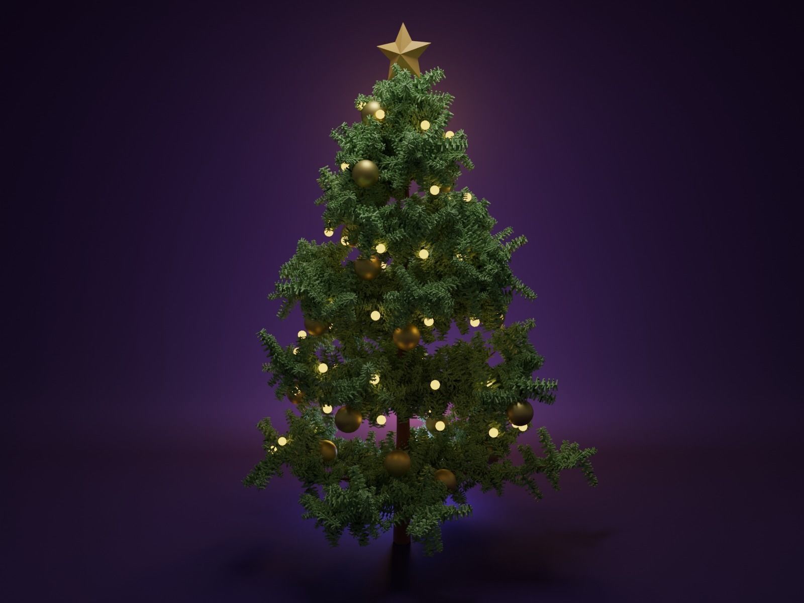 Stylized Christmas tree ready model for use 3D model | CGTrader