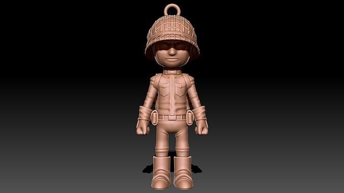 American soldier ww2 keychain 3D model 3D printable | CGTrader