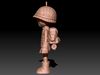 American soldier ww2 keychain 3D model 3D printable | CGTrader