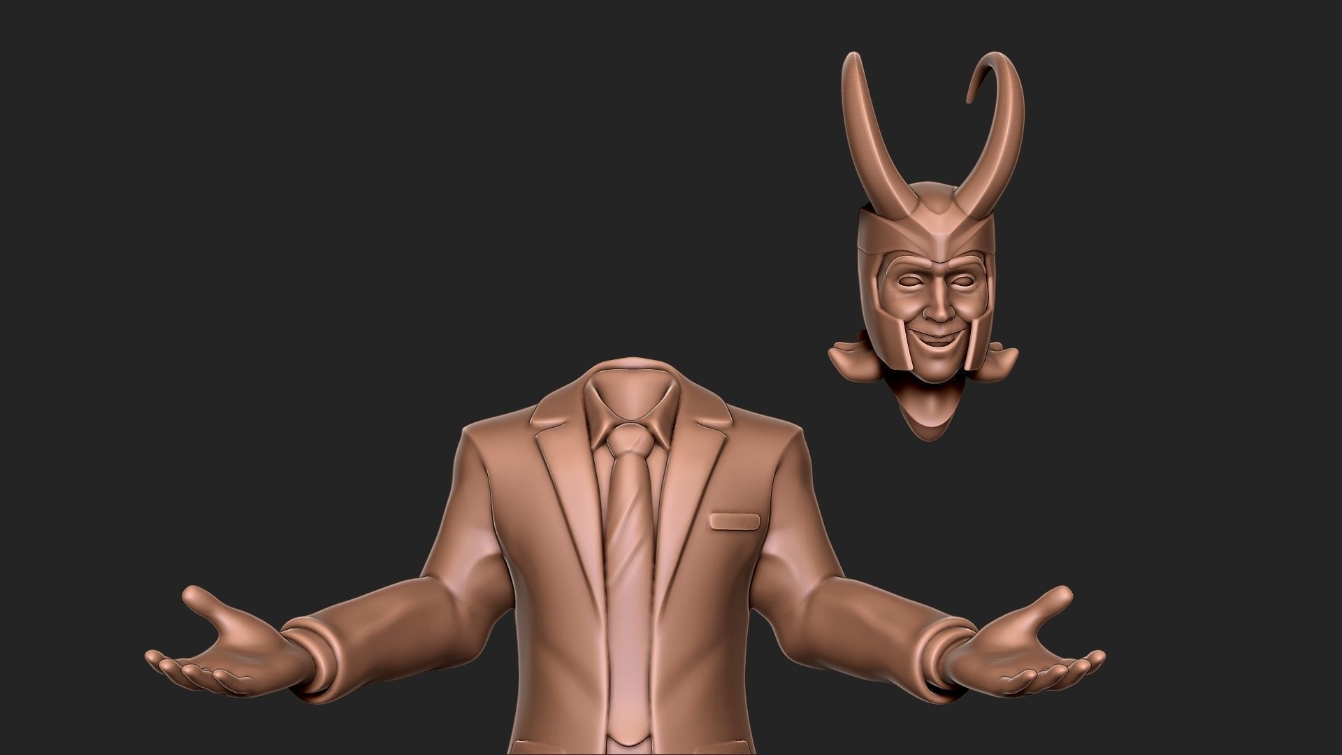 LOKI AVENGERS MCU TOM HIDDLESTON STATUE 3D model 3D printable | CGTrader