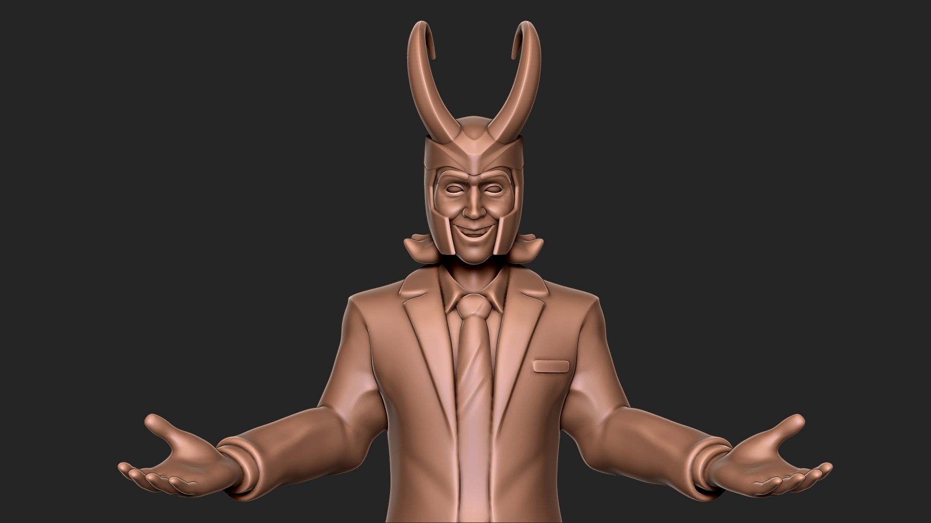 LOKI AVENGERS MCU TOM HIDDLESTON STATUE 3D model 3D printable | CGTrader