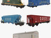 train wagons pack 3D model | CGTrader