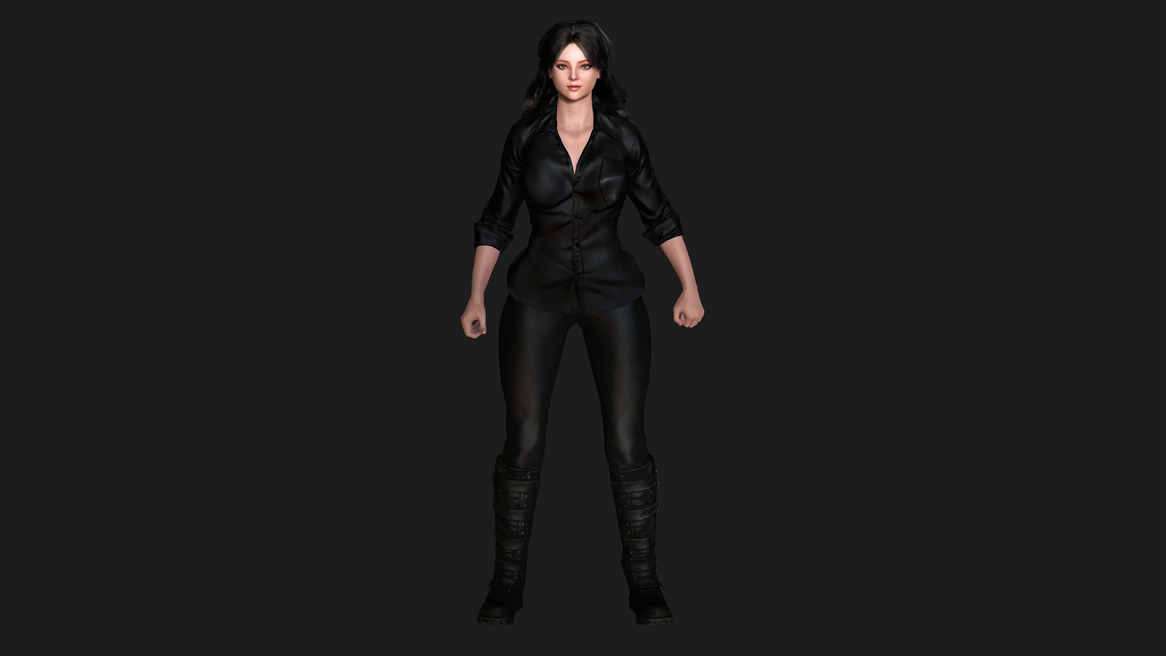 3D model AAA 3D REALISTIC CHARACTER POLICE WOMAN - HUMAN RIG GAME READY ...