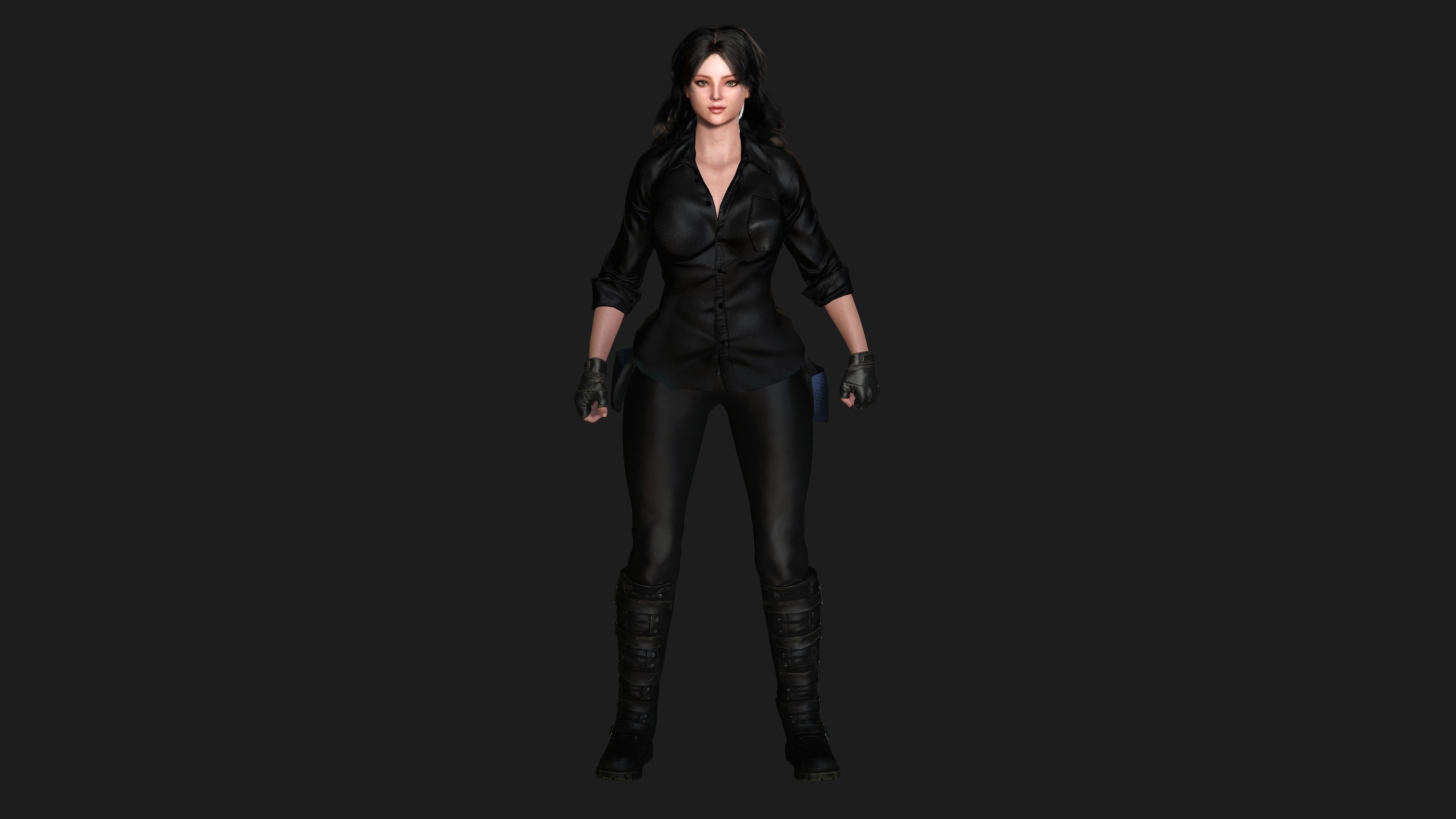3D model AAA 3D REALISTIC CHARACTER POLICE WOMAN - HUMAN RIG GAME READY ...