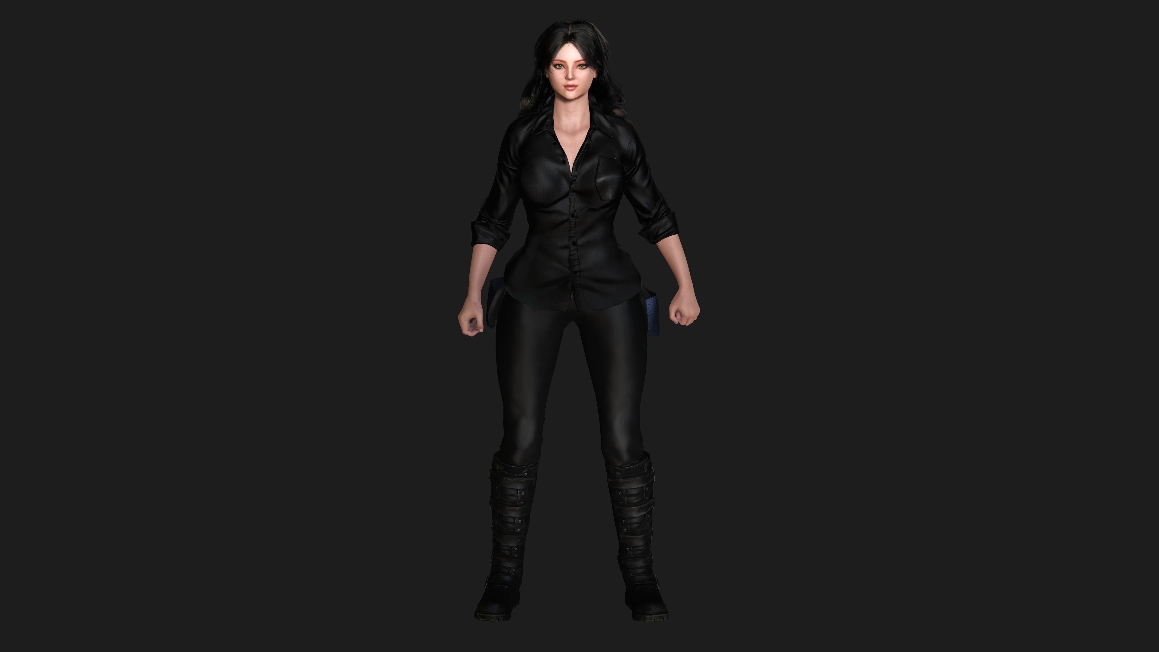 3D model AAA 3D REALISTIC CHARACTER POLICE WOMAN - HUMAN RIG GAME READY ...