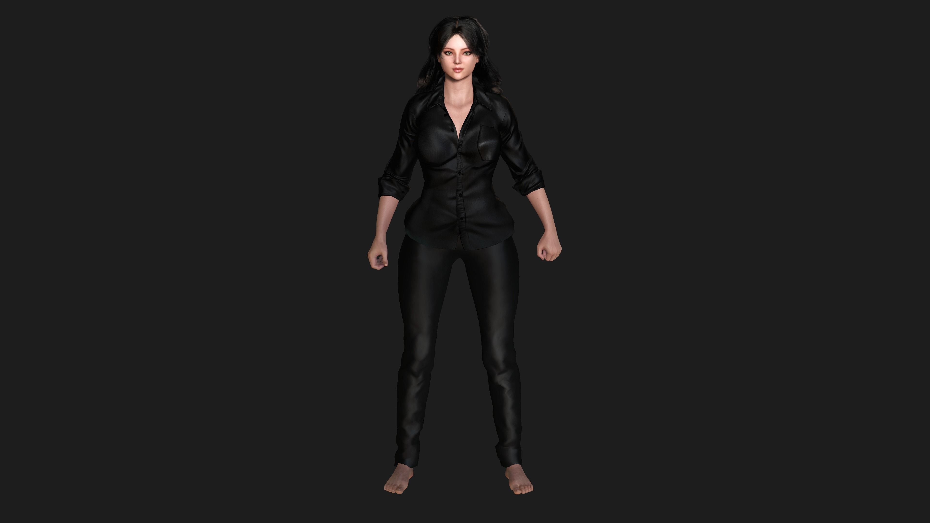 3D model AAA 3D REALISTIC CHARACTER POLICE WOMAN - HUMAN RIG GAME READY ...
