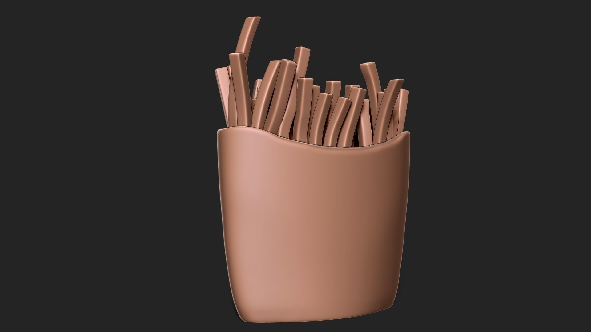 Angry french fries 3D model 3D printable | CGTrader