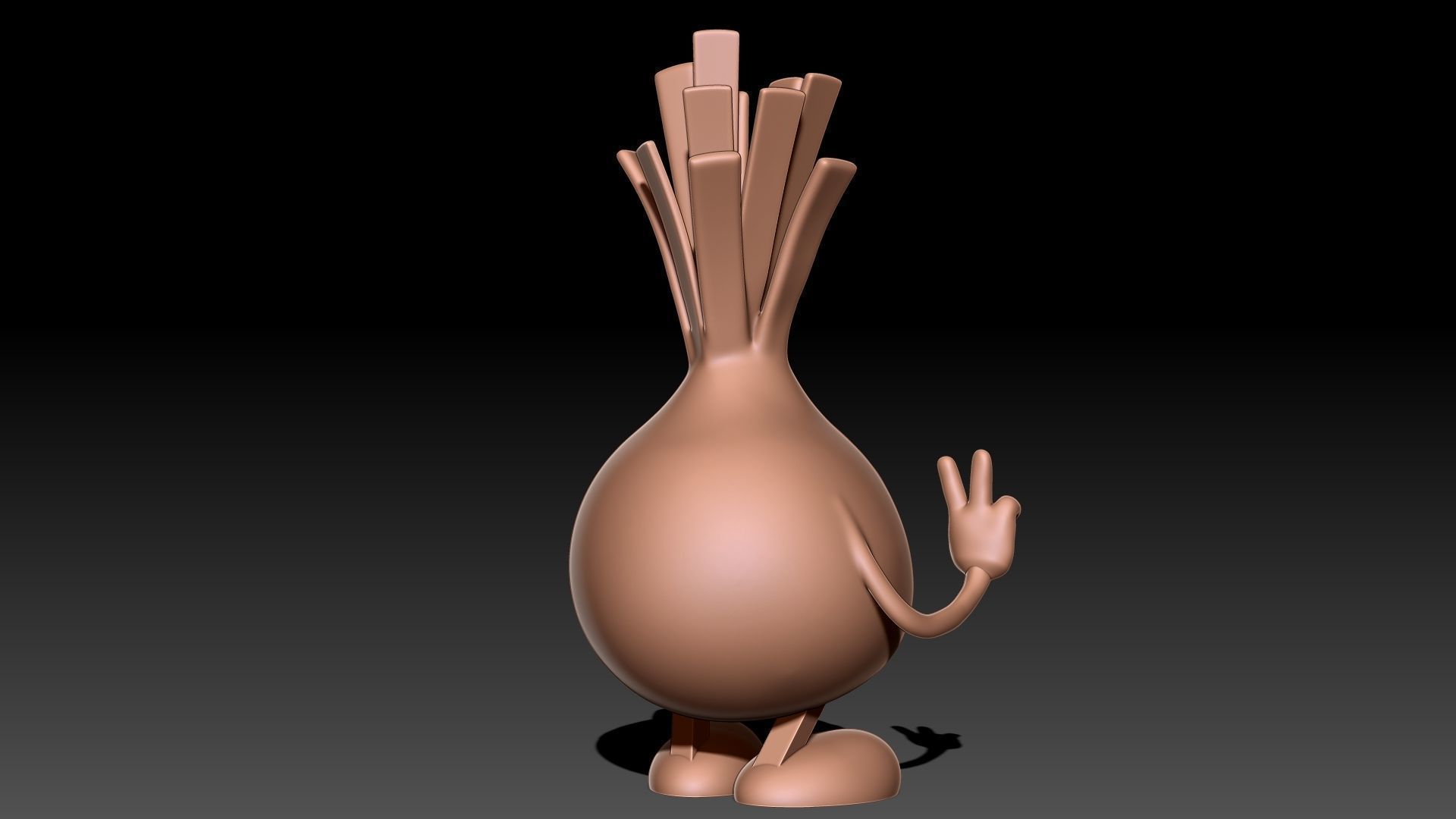 Onion figurine with smiley face 3D model 3D printable | CGTrader