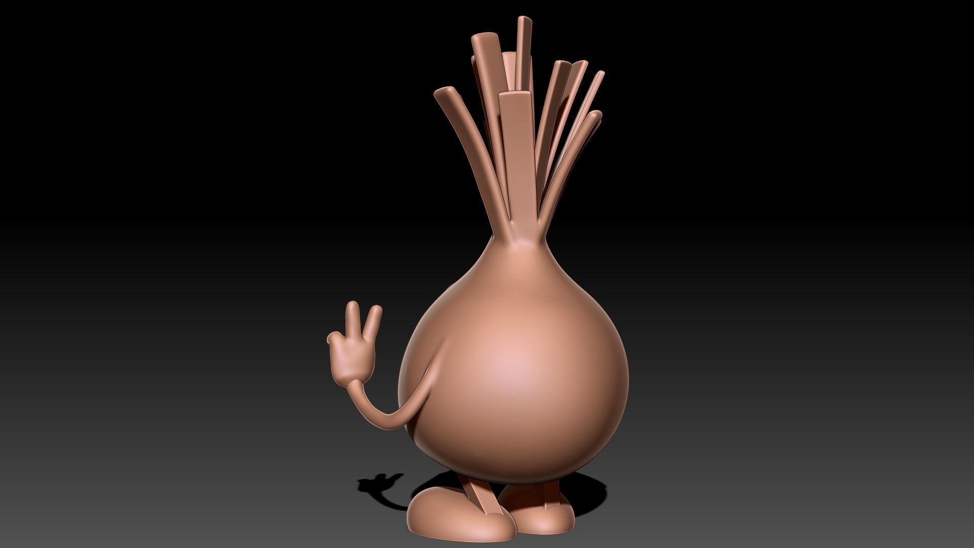 Onion figurine with smiley face 3D model 3D printable | CGTrader