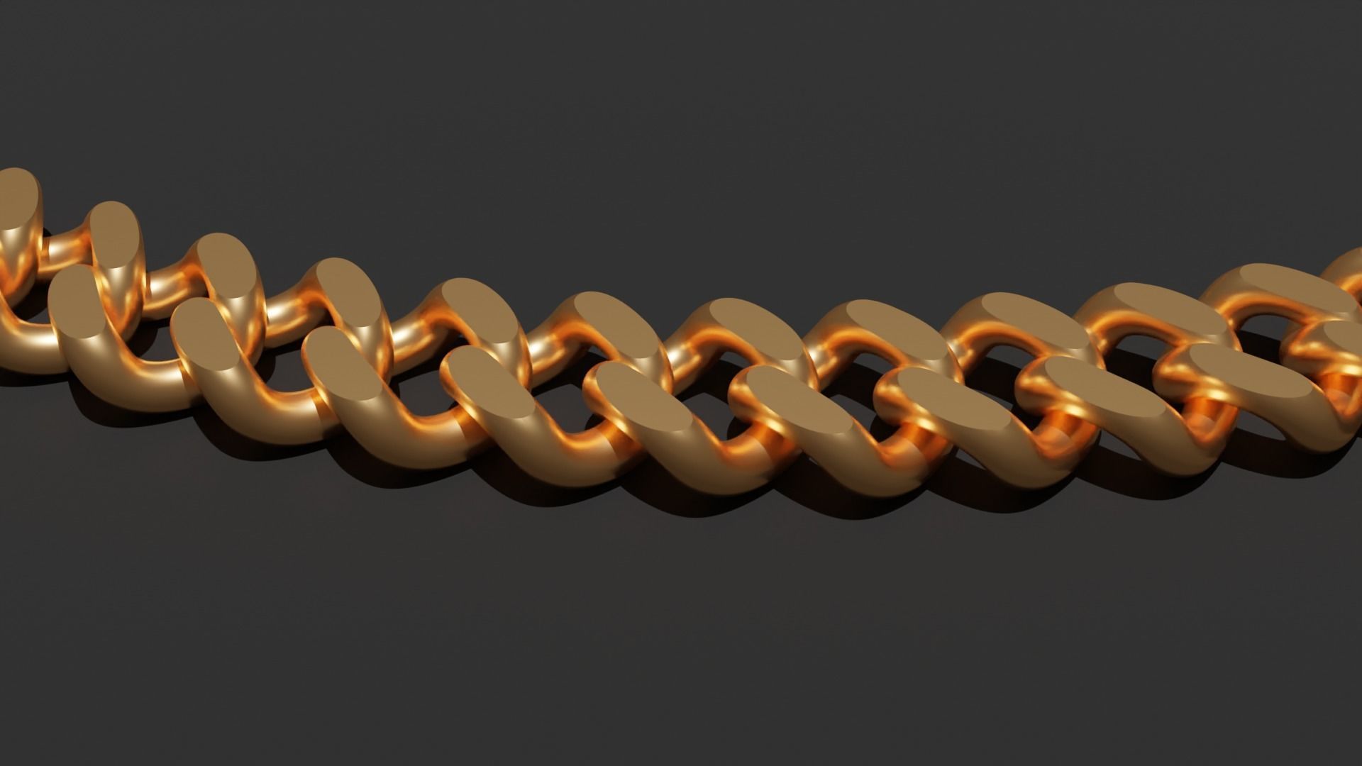 Cuban gold chain 3d model 3D model | CGTrader
