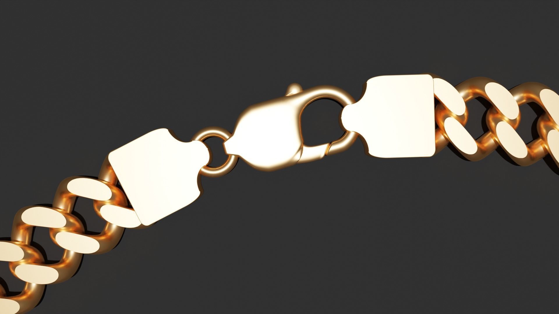 Cuban gold chain 3d model 3D model | CGTrader