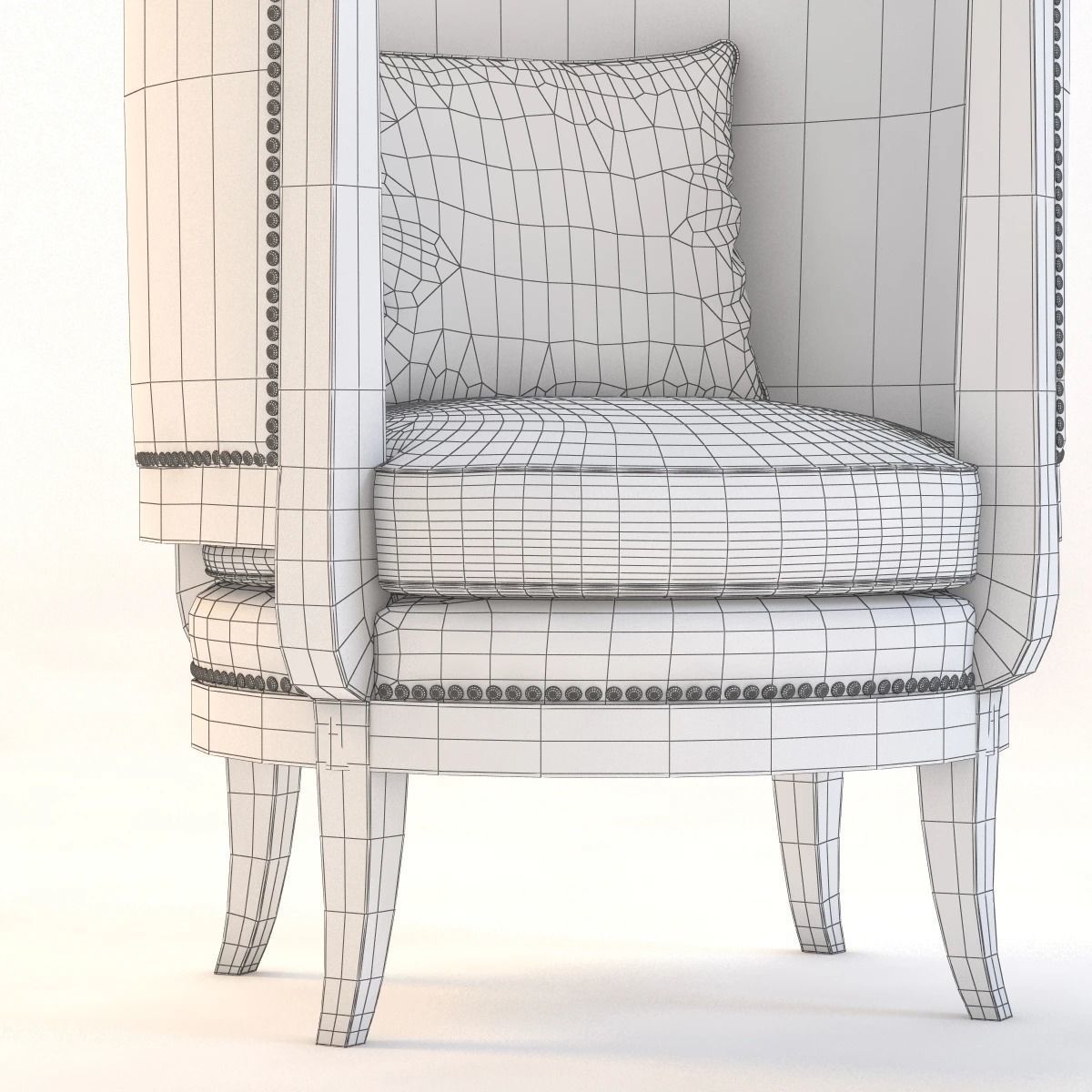 Wing Barrel Lounge Chair 3D model | CGTrader