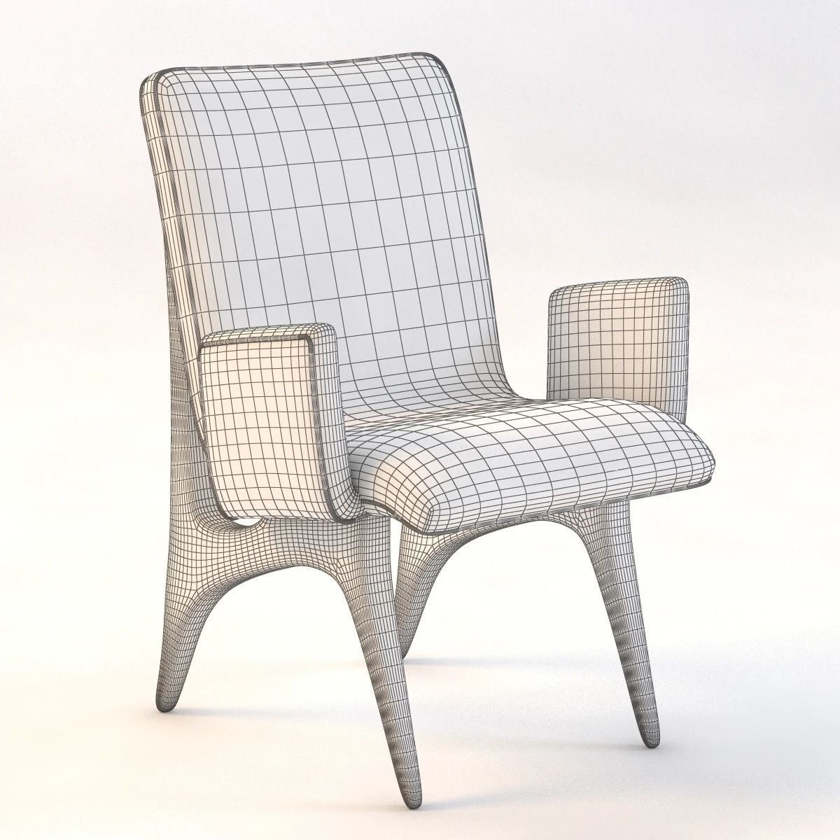 Vladimir Kagan Armchair 3D model | CGTrader