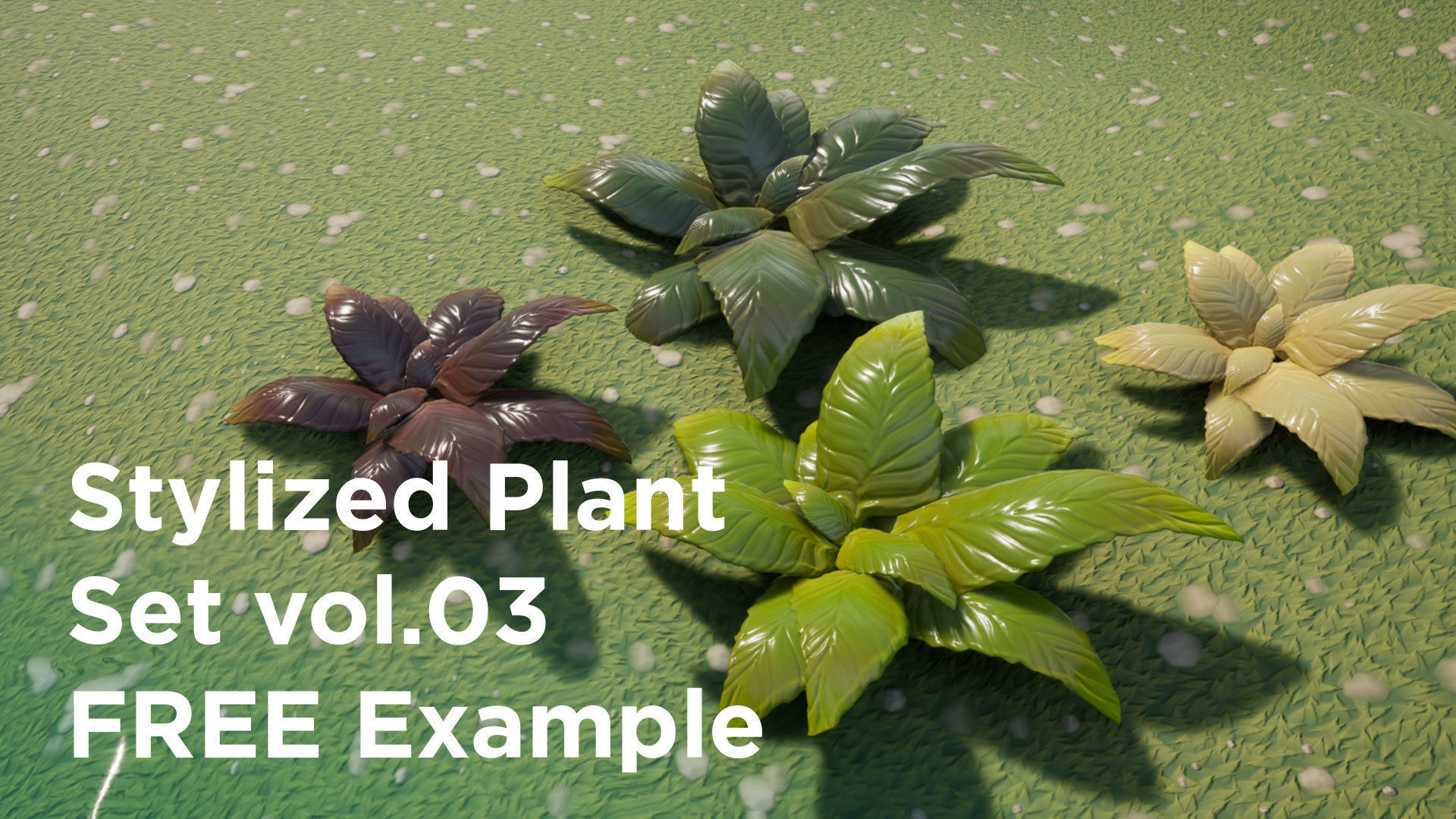 Stylized Plants Set vol 03 FREE Example free VR / AR / low-poly 3D model | CGTrader